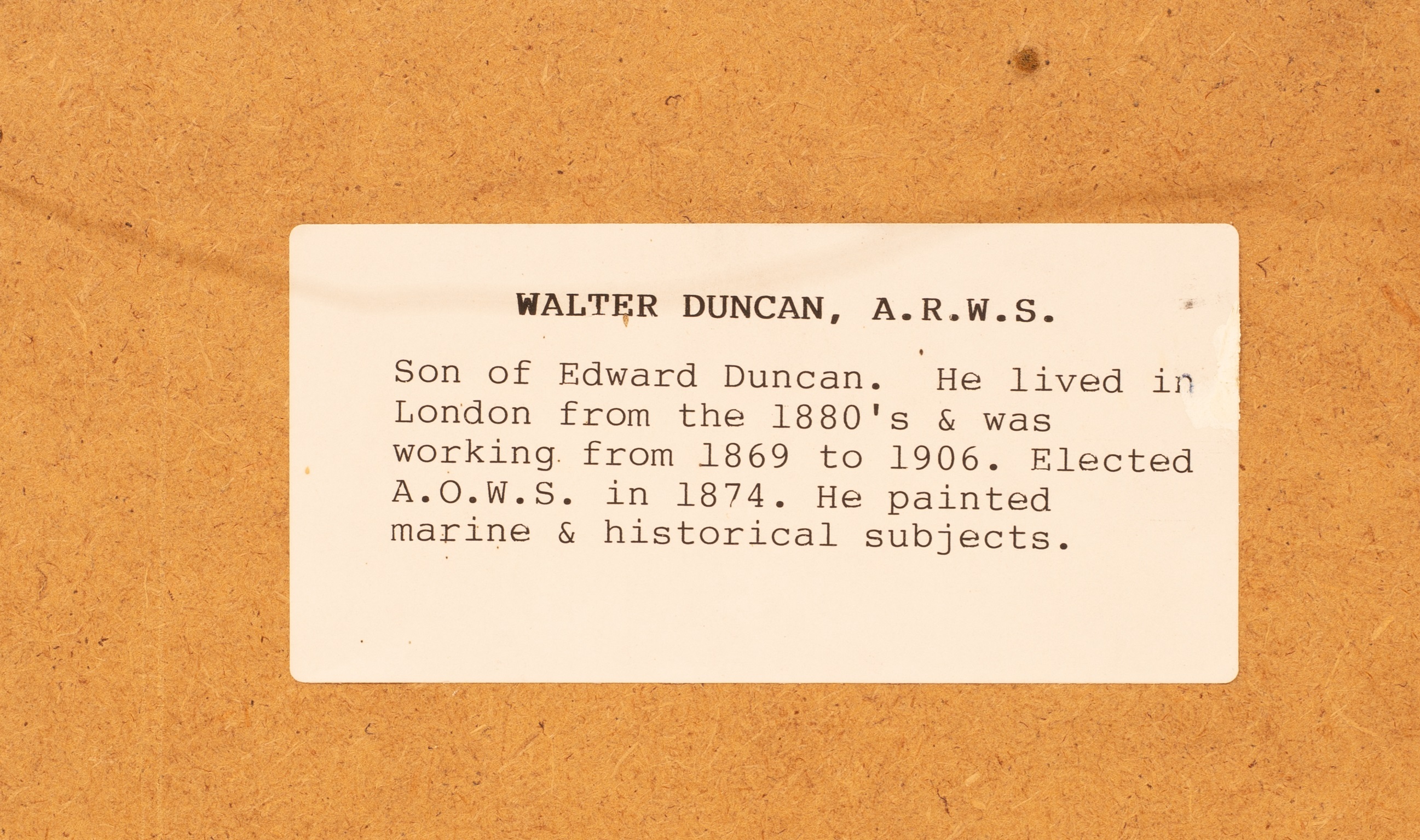 Lot 519 - Walter Duncan (1848-1932)