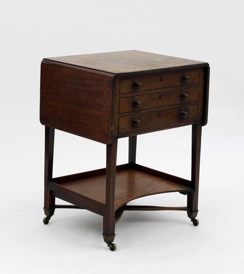 Lot 115 - A Regency mahogany Pembroke work table, the