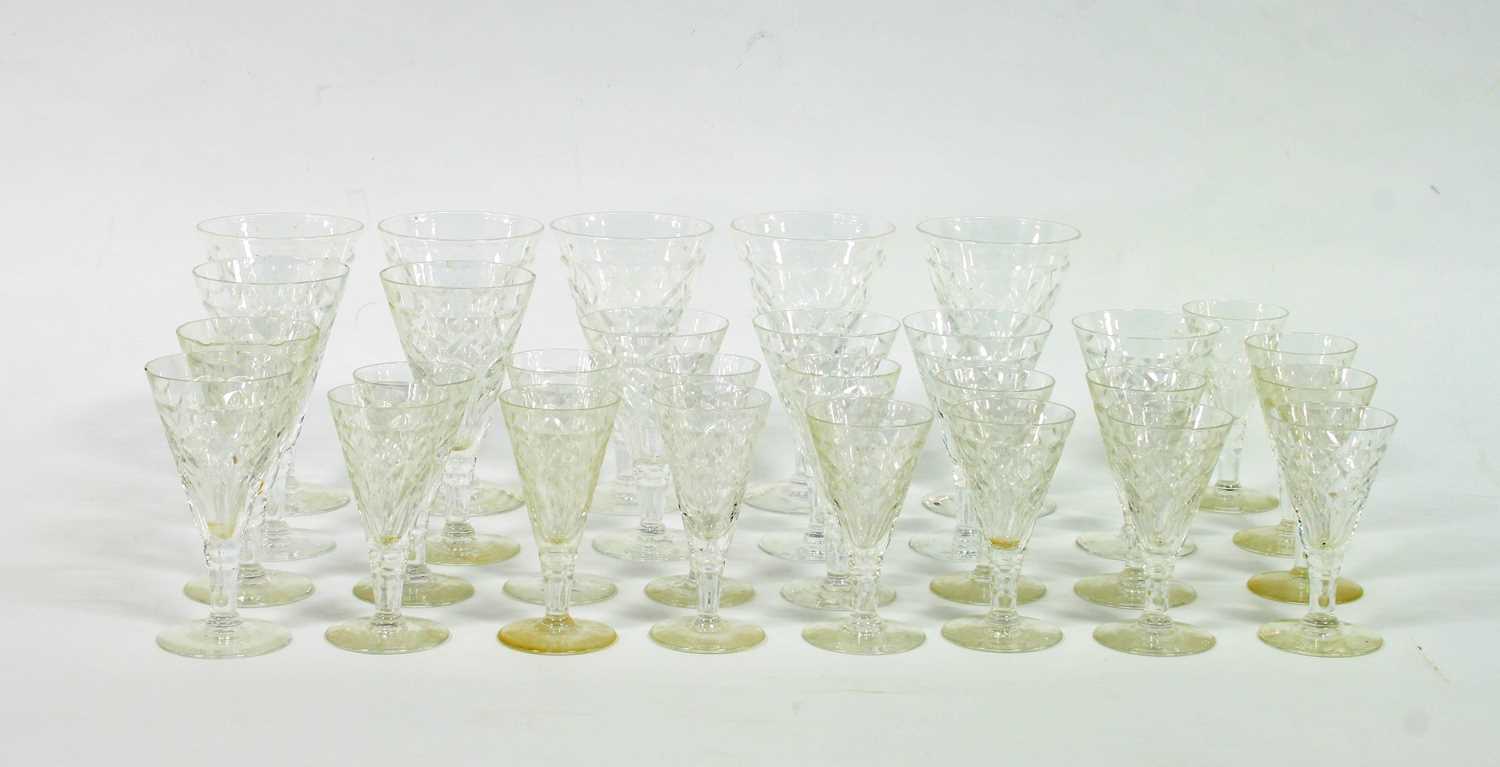 Lot 217 - A part cut glass table service and other