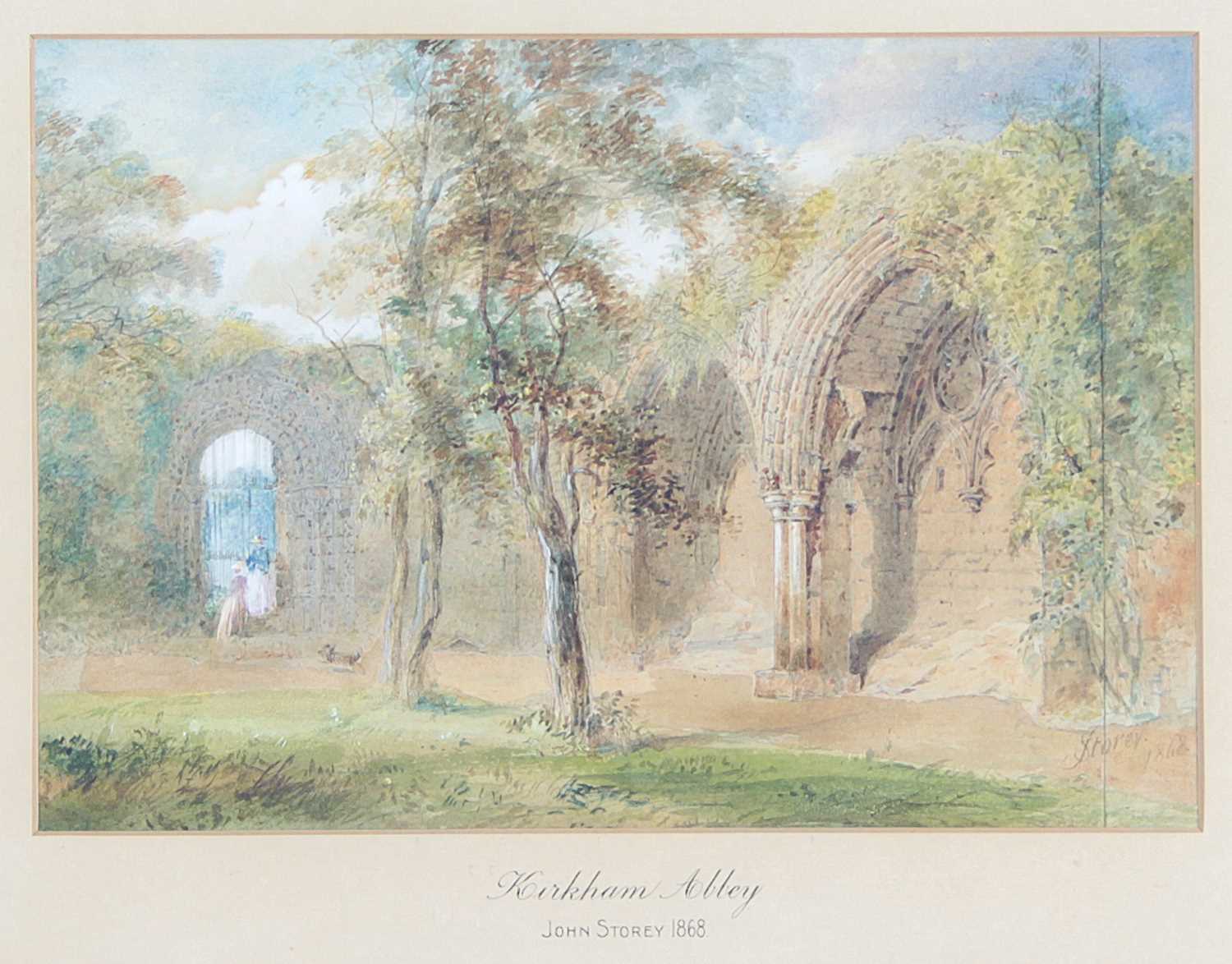 Lot 365 - John Storey/Kirkham Abbey/signed and dated