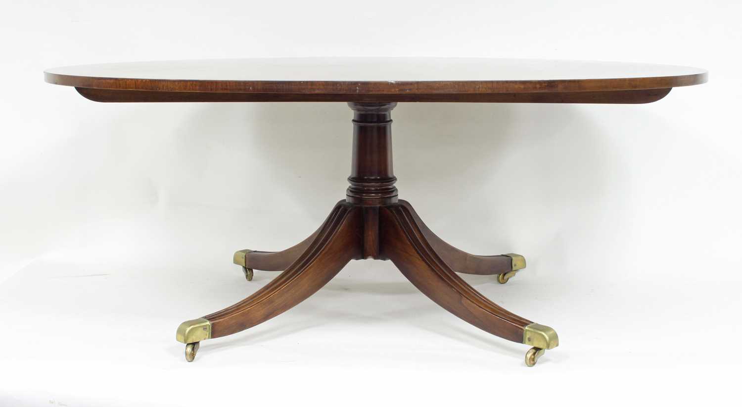 Lot 144 - A Regency style mahogany coffee table, the