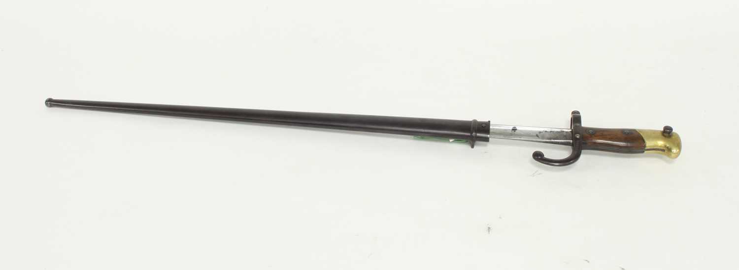 Lot 600 - A French model 1874 Gras sword bayonet with