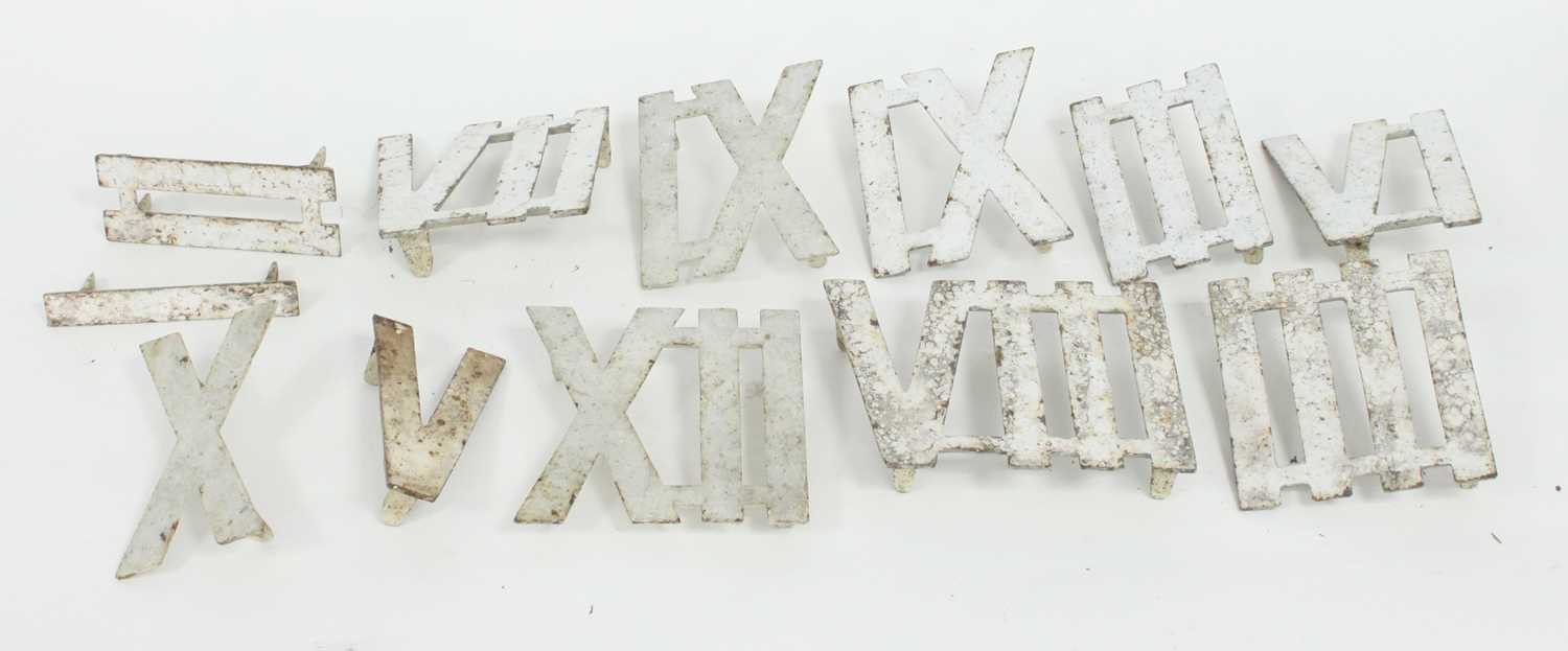 Lot 250 - A boxed set of painted iron Roman numerals,