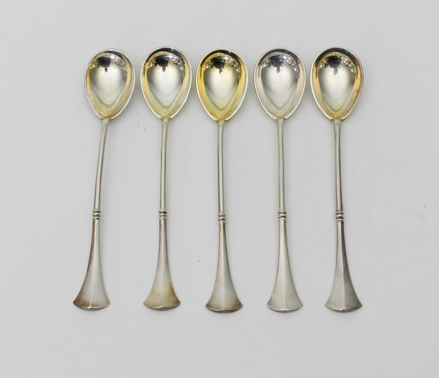 Lot 472 - A set of five Russian 84 standard silver