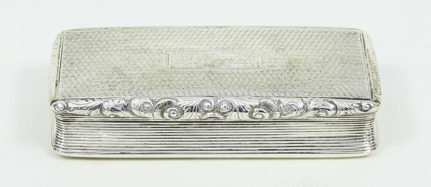 Lot 508 - A silver George IV/William IV rectangular Lot 508 - A silver George IV/William IV rectangular