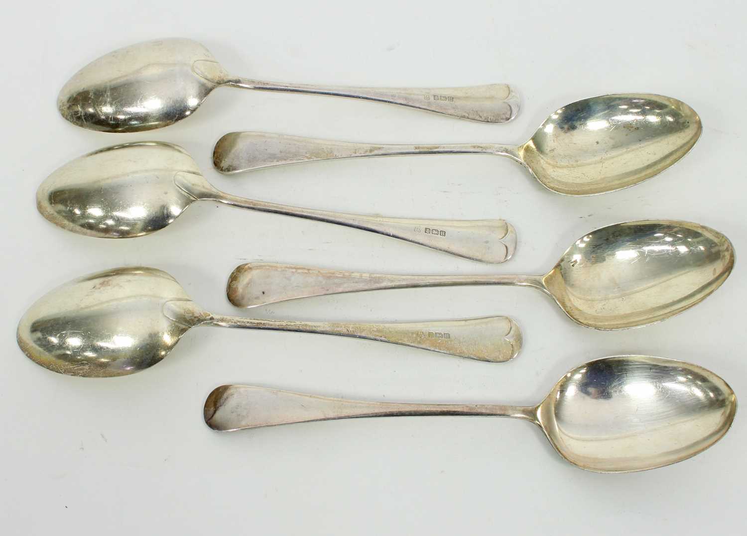 Lot 603 - A set of six silver old English pattern