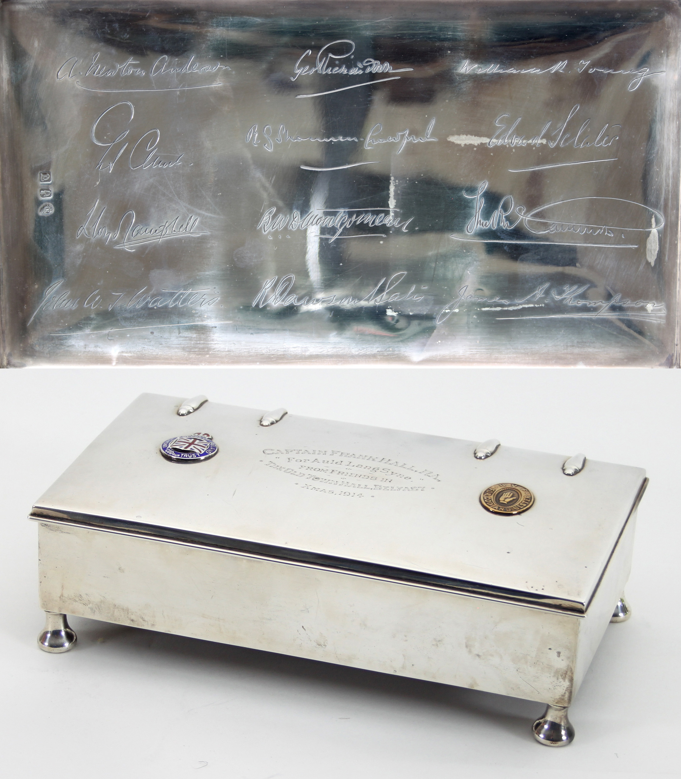 Lot 525 - A silver cigarette box, Sharman D Neill,