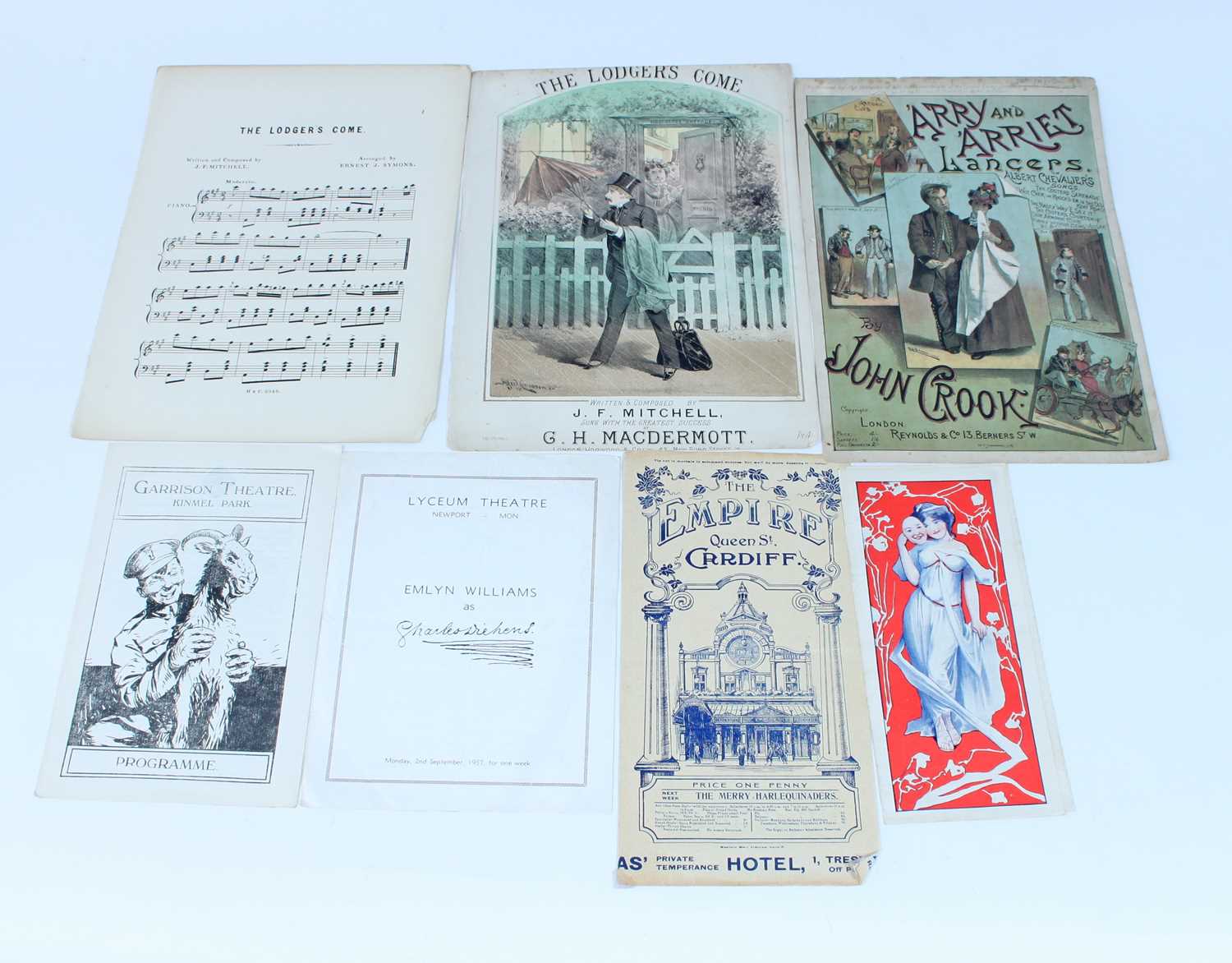 Lot 587 - A collection of theatre programmes, 1890 and