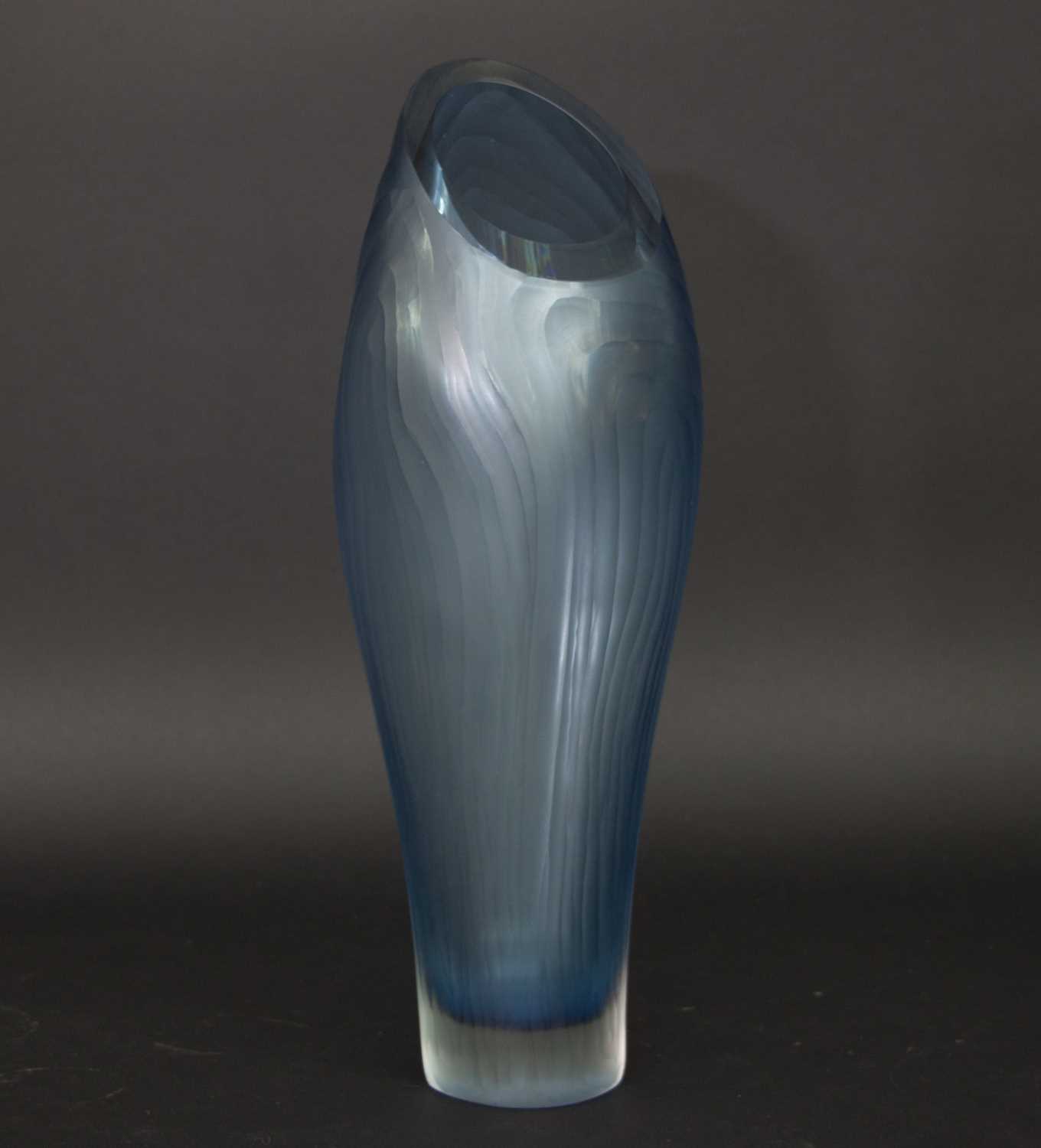 Lot 96 - Catherine Hough/A blue glass vase of tall