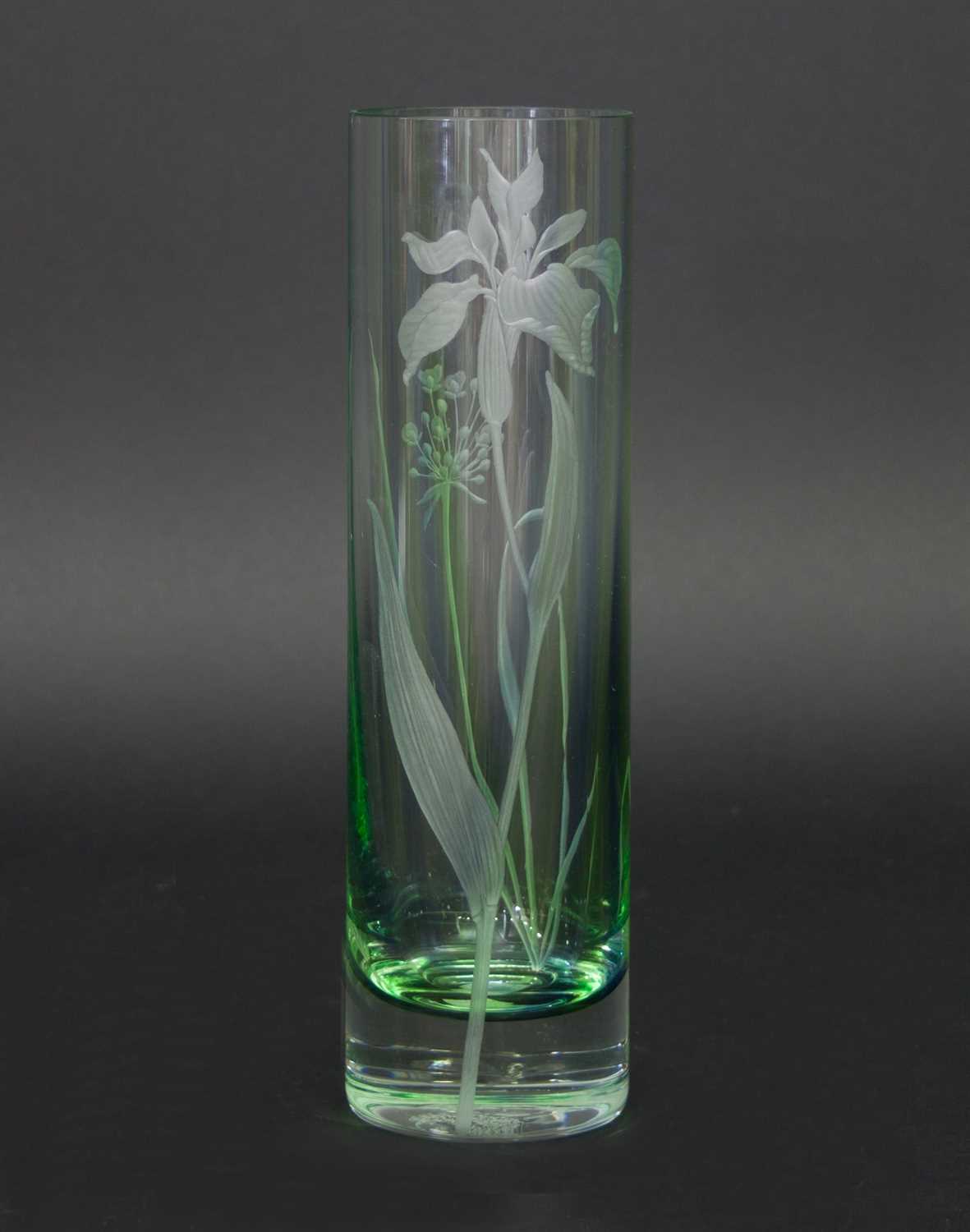 Lot 110 - Michael Fairburn/A clear glass vase with