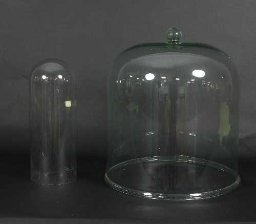 Lot 2 - A large glass bell-shaped cover, 42cm high x