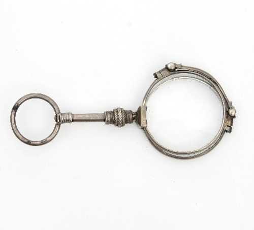 Lot 168 - A pair of William IV silver lorgnettes,