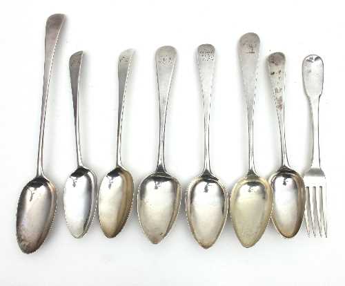 Lot 177 - A George III silver old English pattern