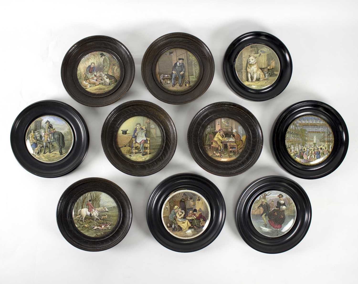 Lot 67 - A Pratt ware pot lid 'Interior View of the