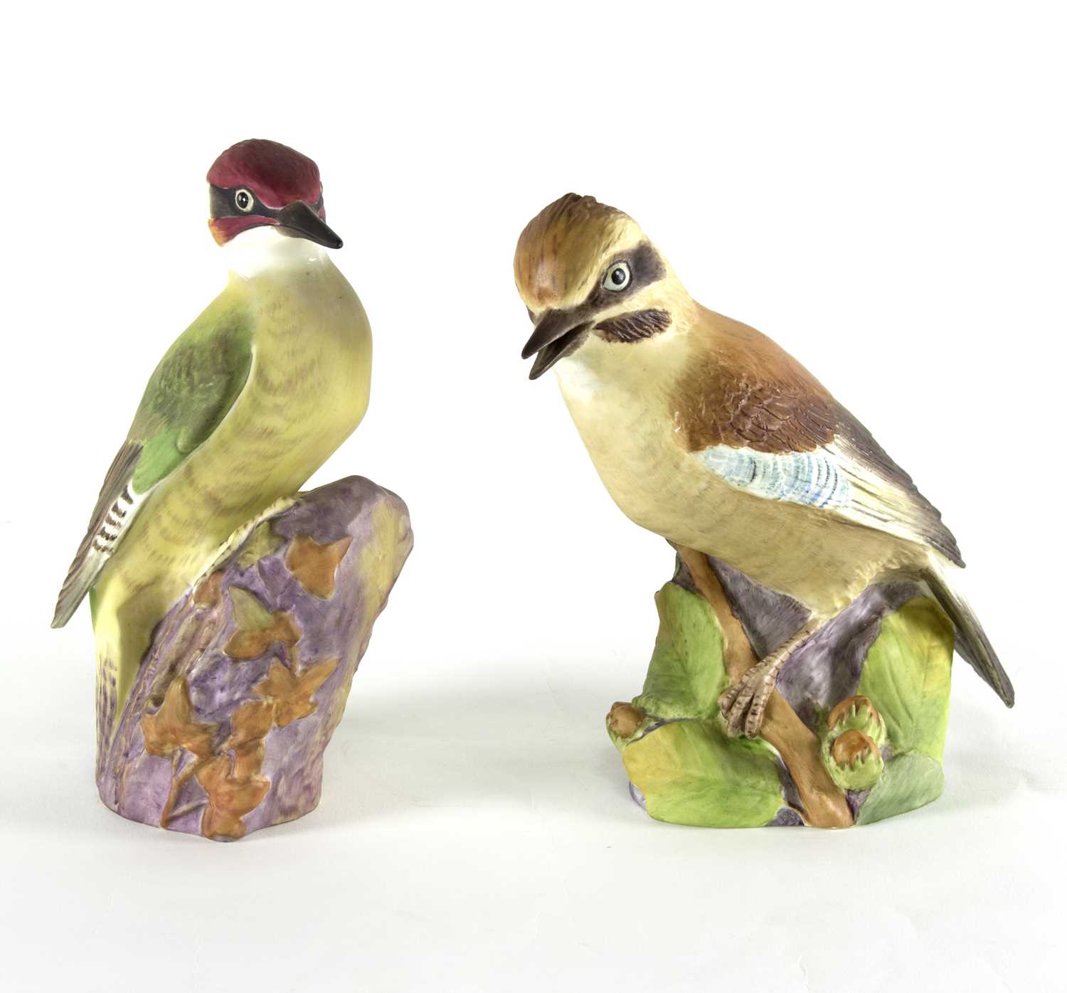 Lot 116 - Two Royal Worcester bird figures, 'Jay' and
