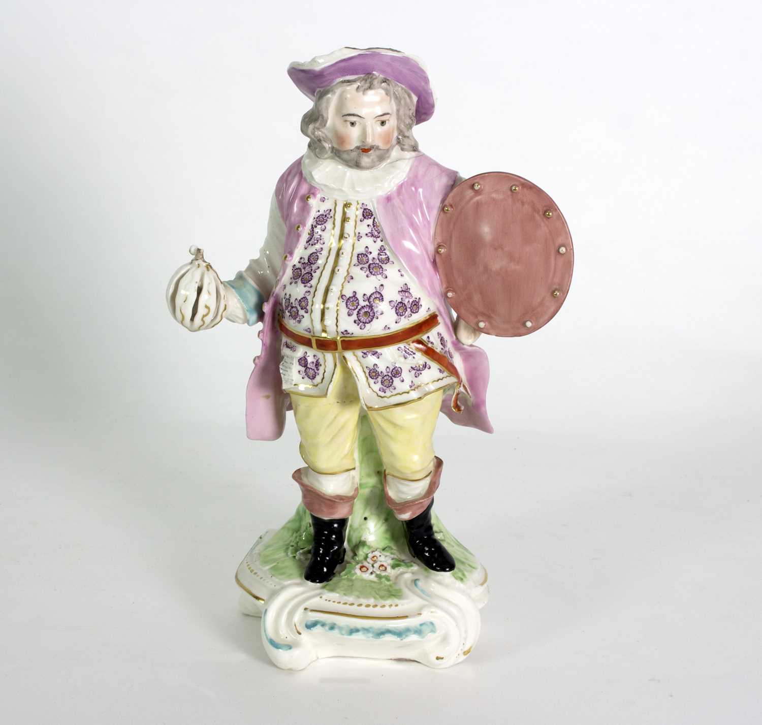 Lot 125 - A Derby porcelain figure of Falstaff, circa