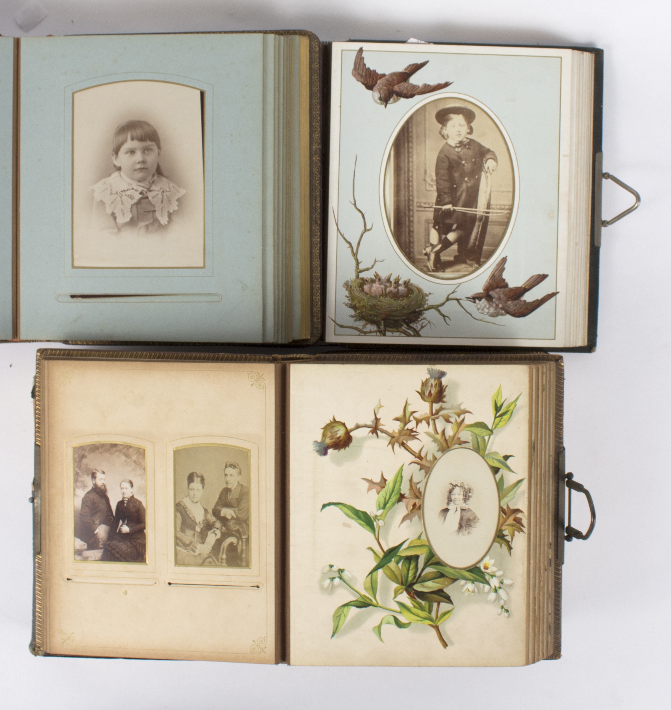 Lot 131 - Five Victorian photograph albums various,