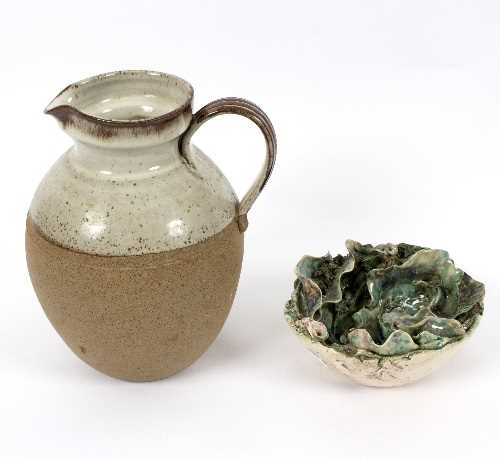 Lot 141 - Grayshott Pottery/Stoneware jug/part glazed,