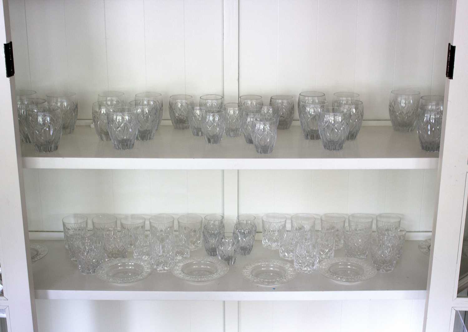 Lot 162 - A cut glass table service of approximately