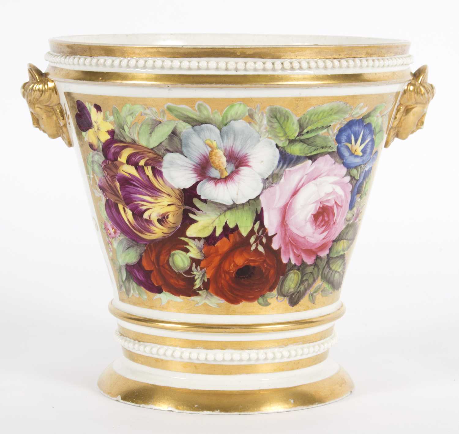 Lot 245 - A 19th Century porcelain cache pot,