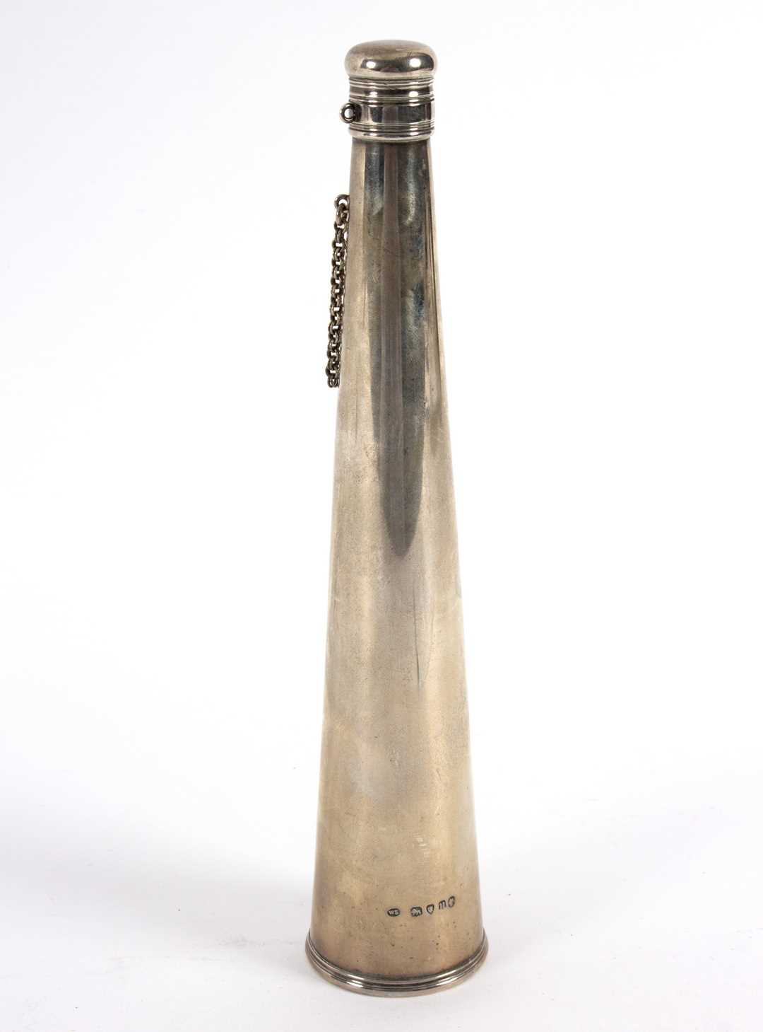 Lot 20 - A Victorian silver tapered pocket flask,