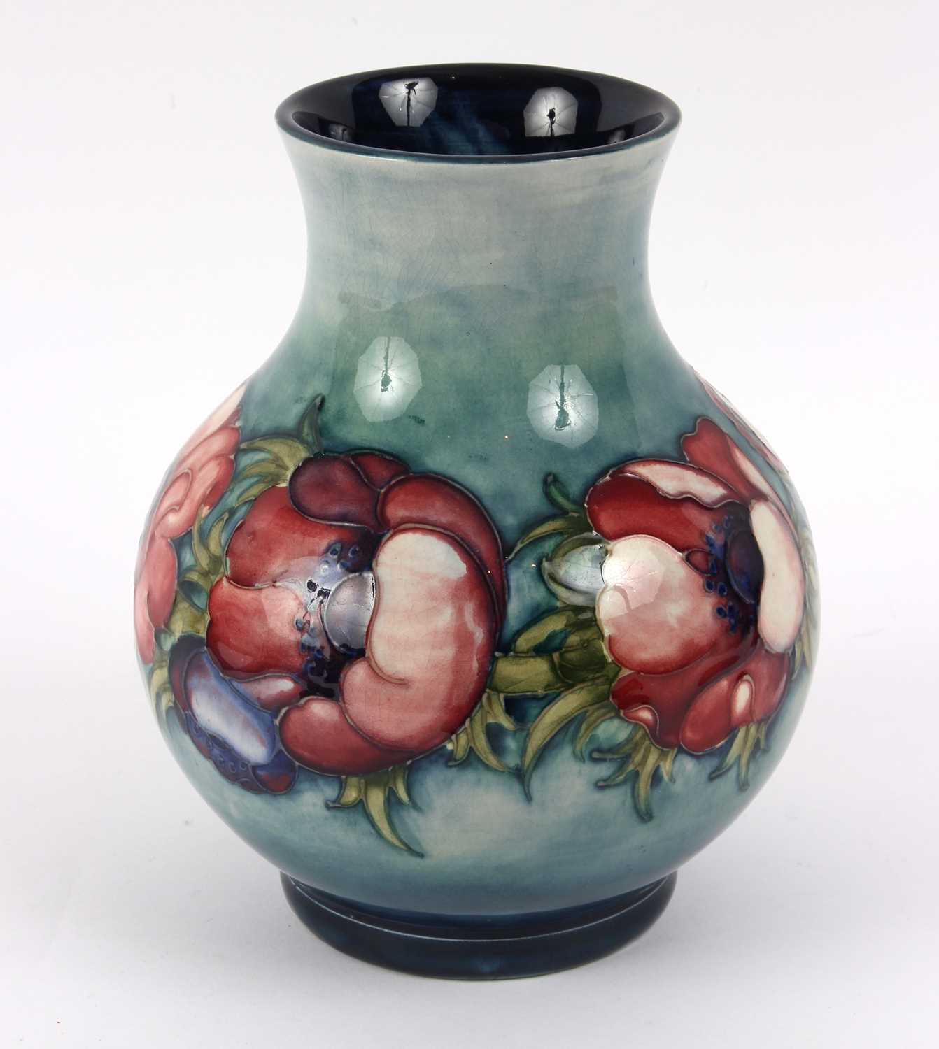 Lot 145 - Moorcroft, an Anemone pattern vase, of
