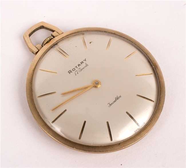 Lot 107 - A 9ct gold cased Rotary Incabloc pocket