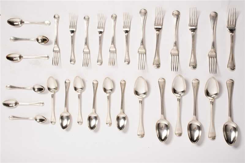 Lot 88 - A Victorian silver table service, Elizabeth