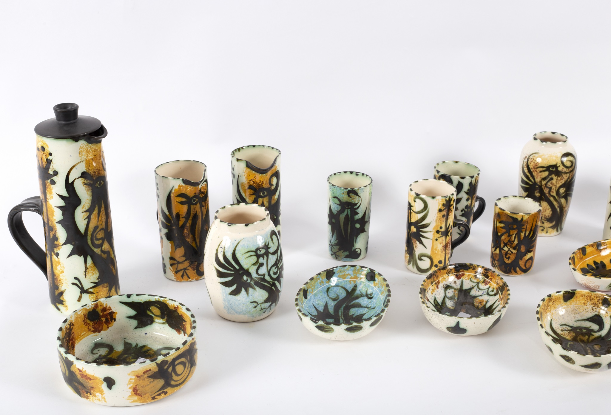 Lot 96 - Celtic Pottery, Newlyn Cornwall, a group of