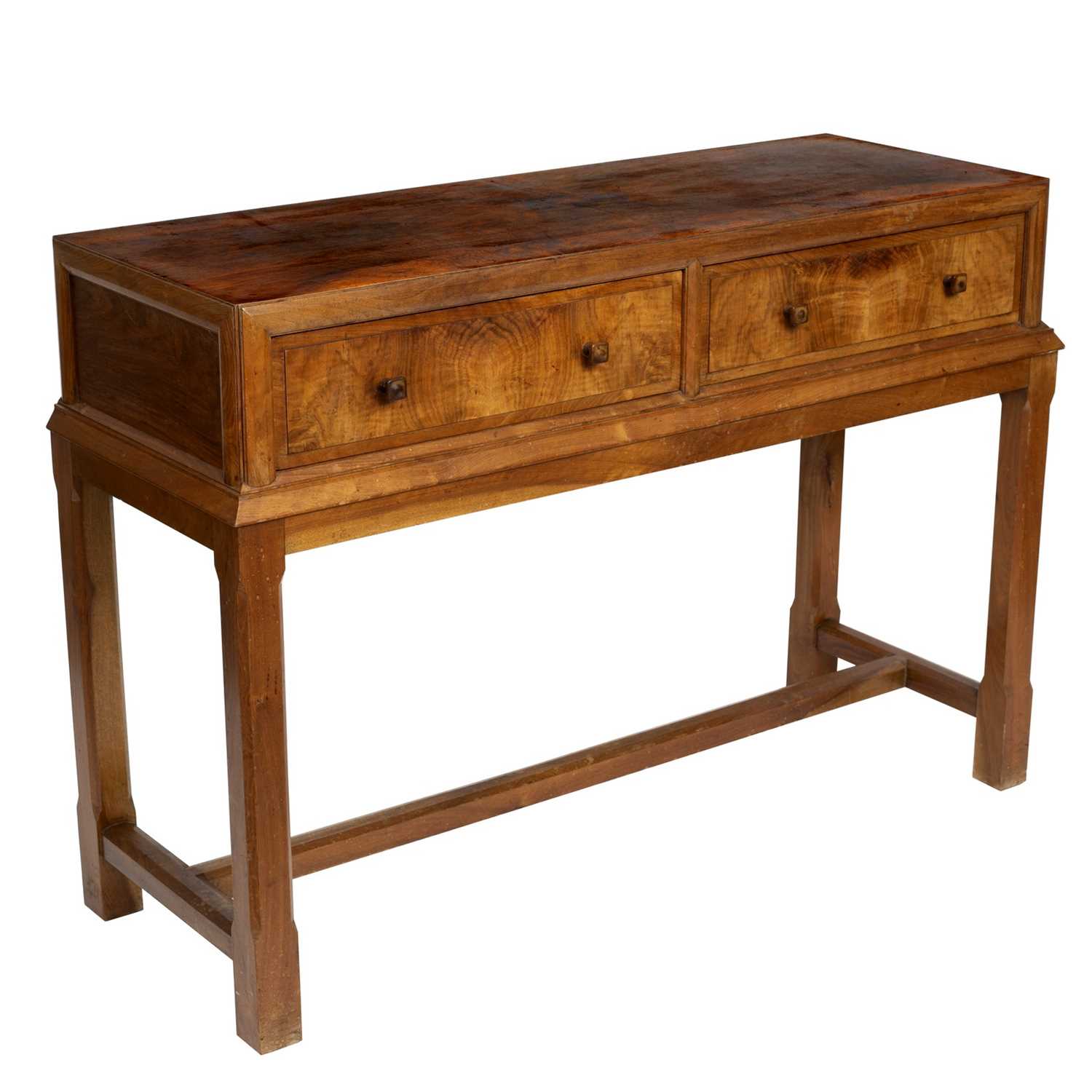 Lot 191 - Heals, a walnut console table or sofa table