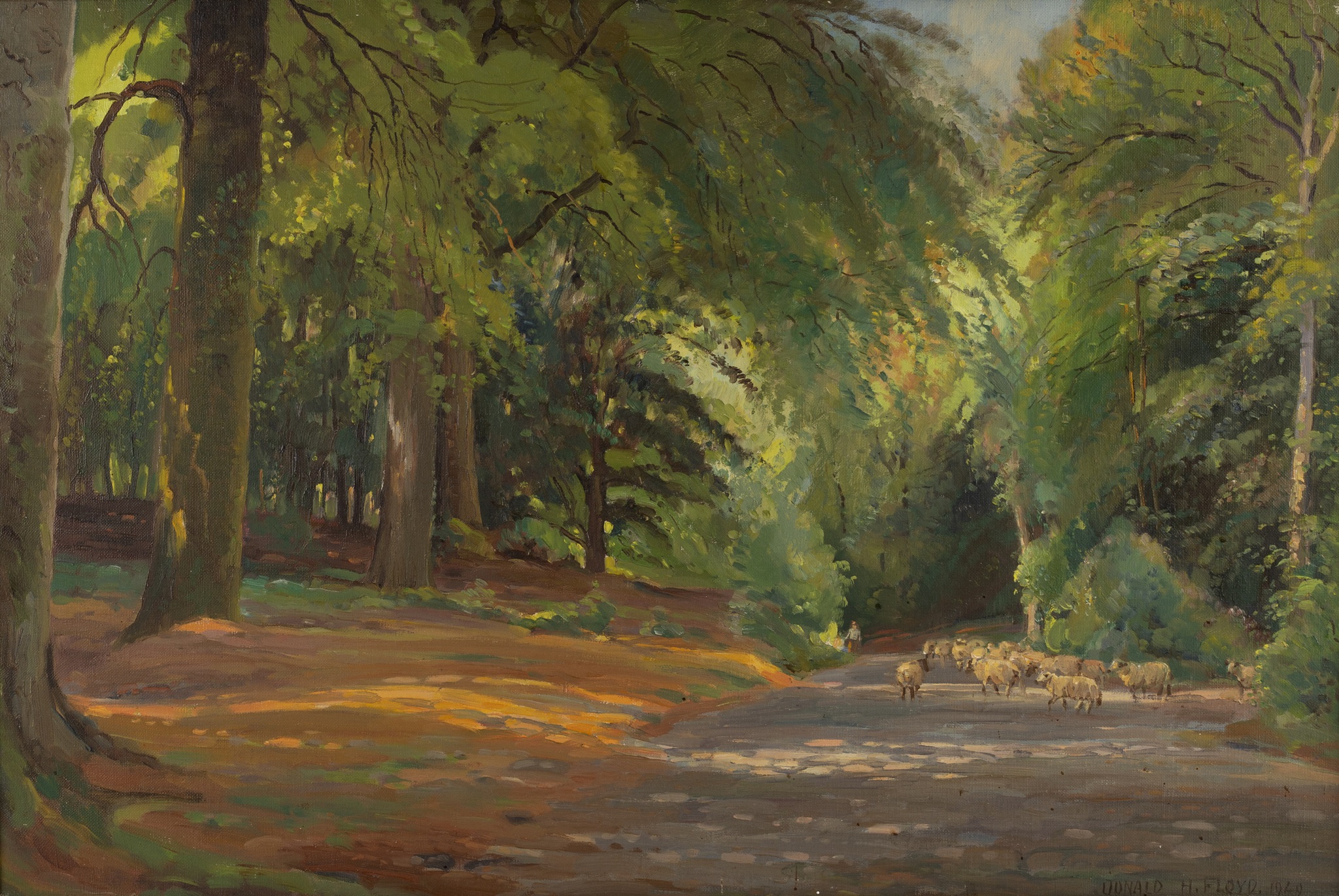 Lot 268 - Donald Floyd (British 1892-1965)/Sheep on a