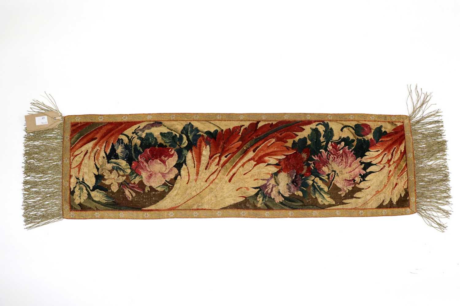 Lot 389 - An 18th Century tapestry table runner, 71cm