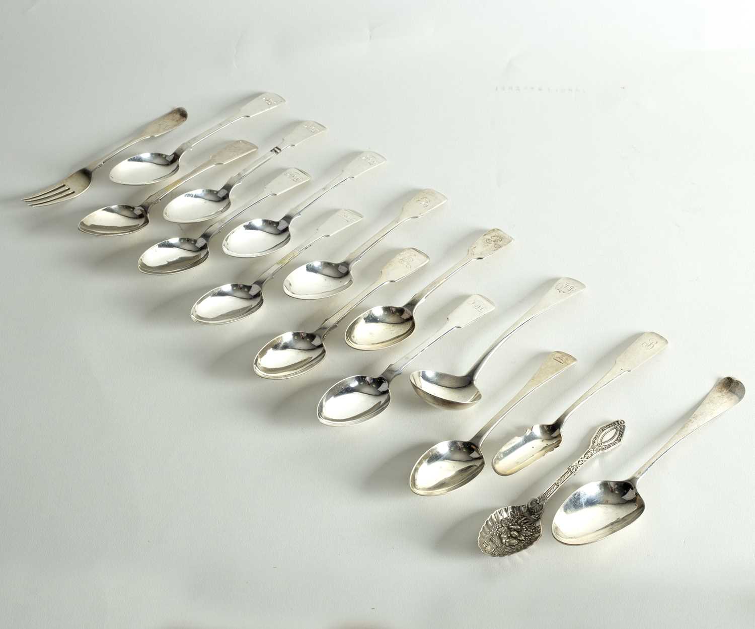 Lot 8 - An 18th Century silver spoon and various