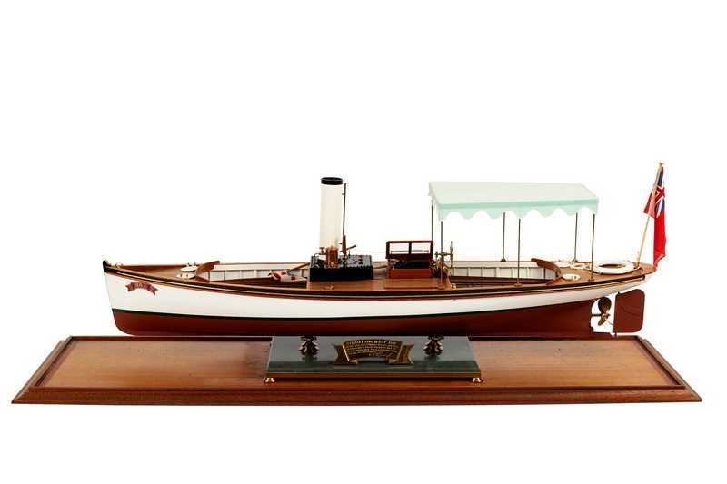 Lot 380 - A model steam launch by Keith Townsend of