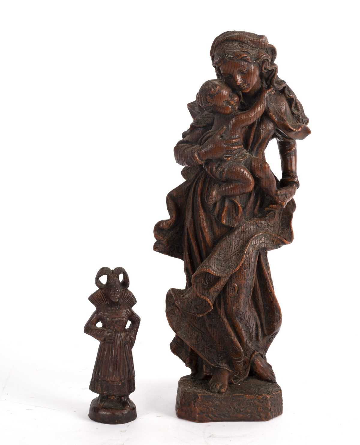 Lot 407 - A resin figure Madonna and Child, 47cm high