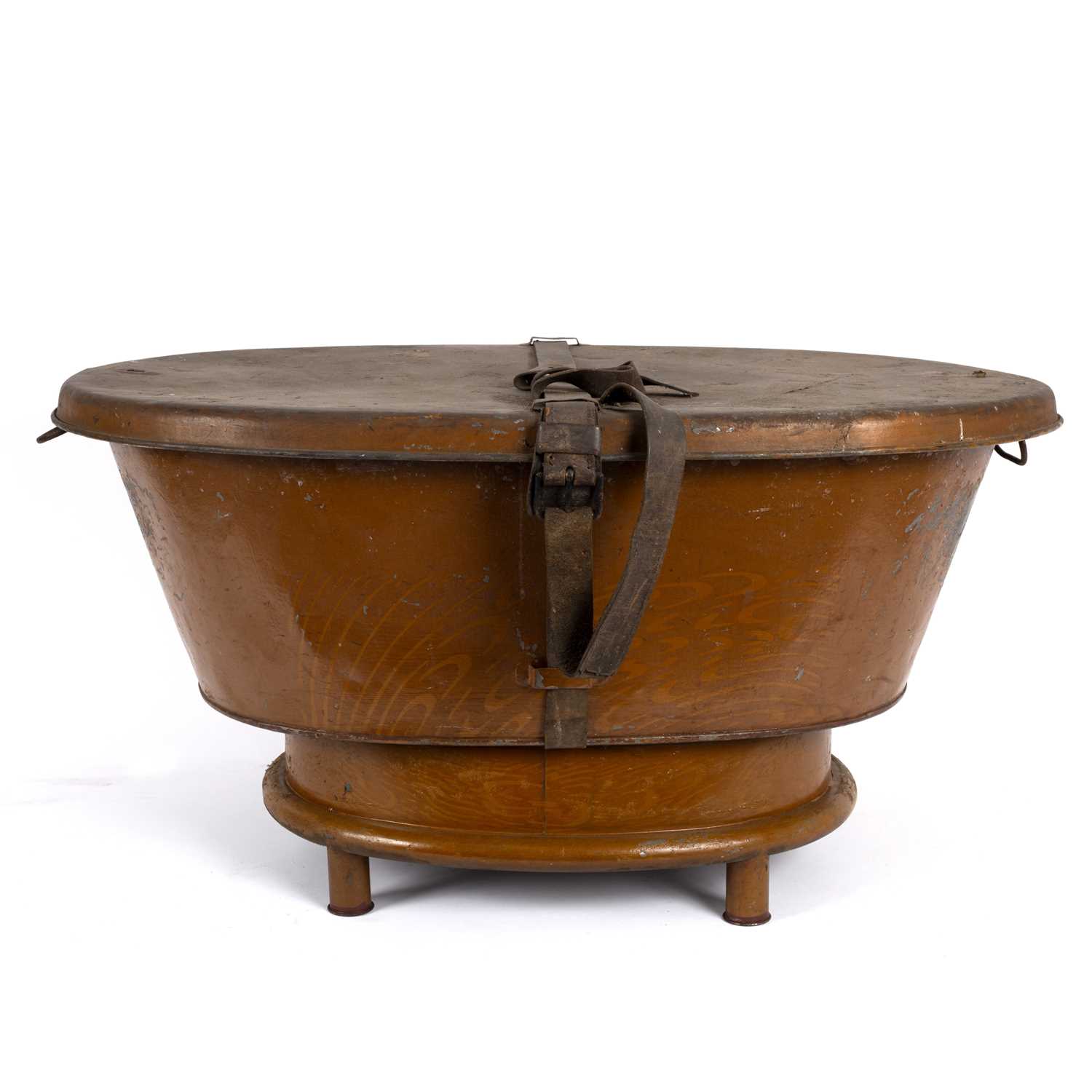 Lot 558 - A 19th Century campaign bath and stand, with