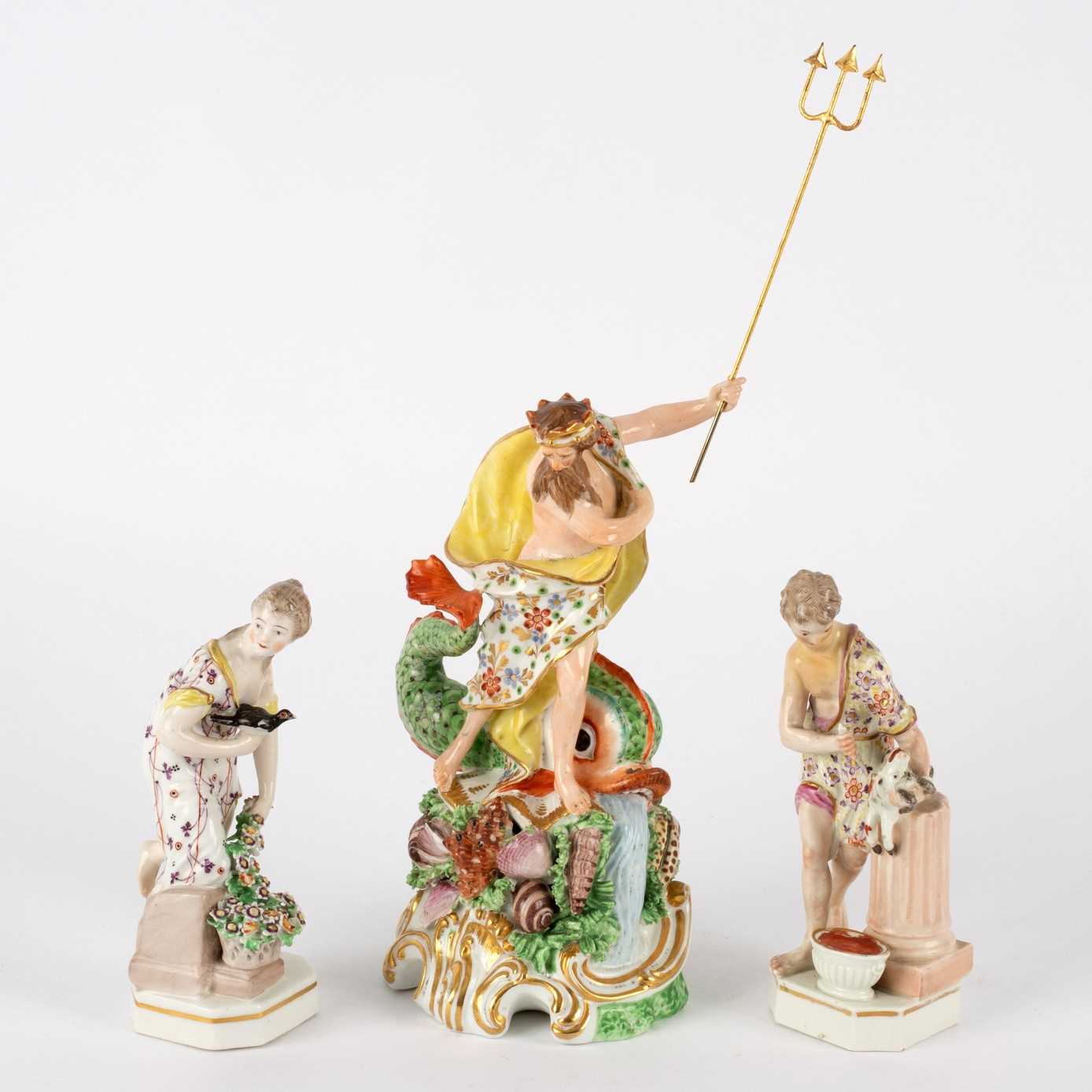 Lot 318 - A Derby figure of Neptune, circa 1775,