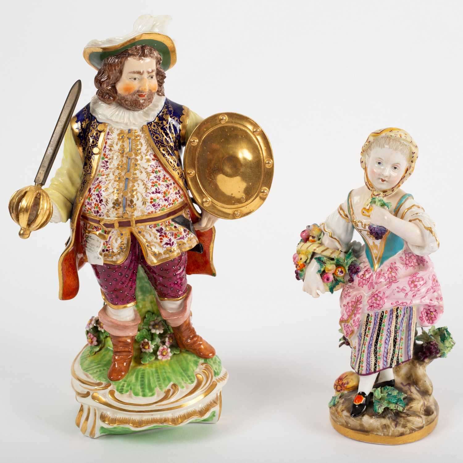 Lot 389 - A Derby figure of Falstaff, 23.5cm high and