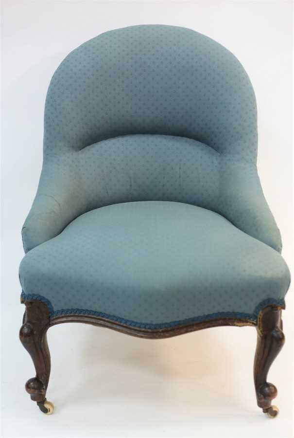 Lot 347 - A Victorian lady's chair, circa 1850, the