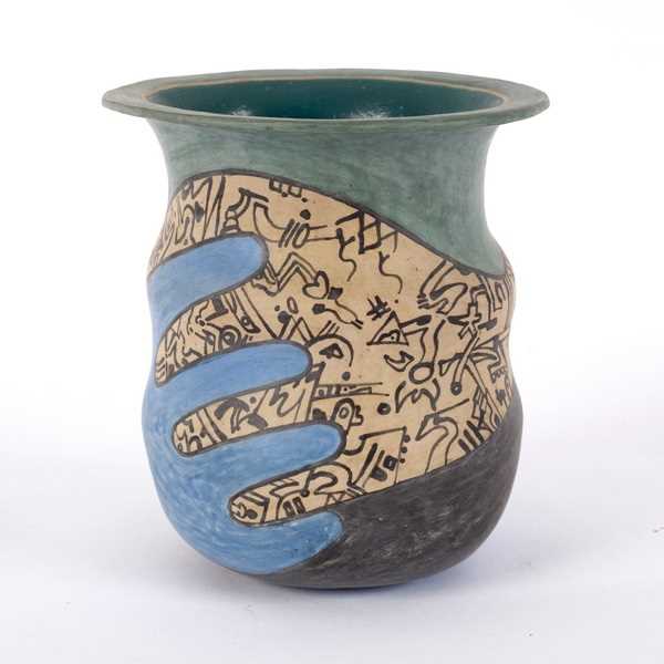 Lot 120 - Neil Ions (born 1949), an earthenware vase