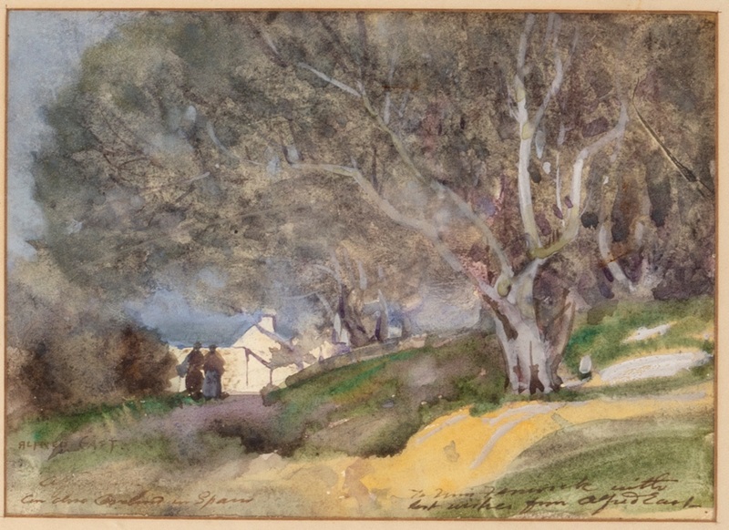 Lot 532 - Alfred East (1849-1913)/Country Landscape,