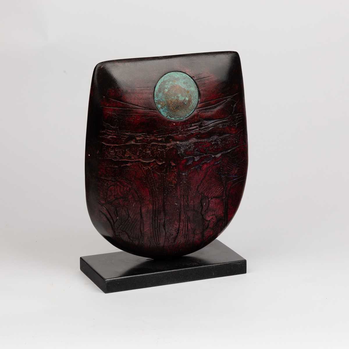 Lot 753 - Peter Hayes (born 1946), a red raku bow form