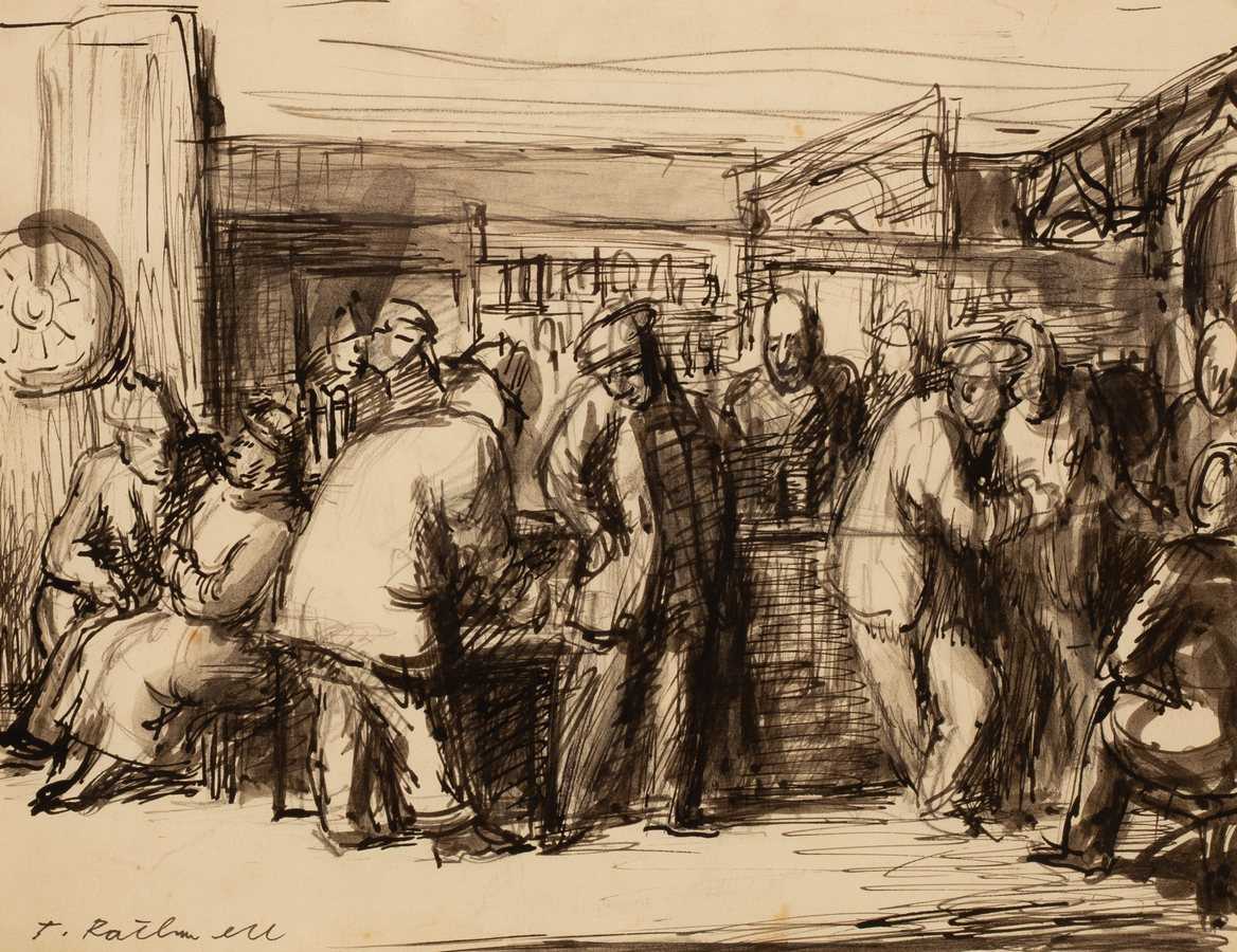 Lot 601 - Thomas Rathmell (1912-1990)/Pub Interior/two