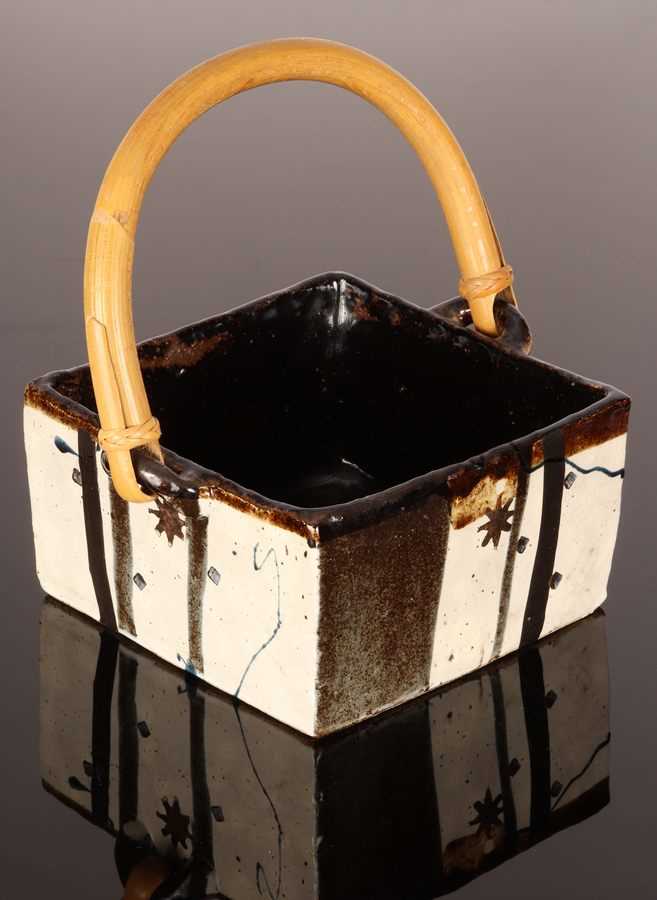 Lot 99 - John Maltby (1936-2020), stoneware basket