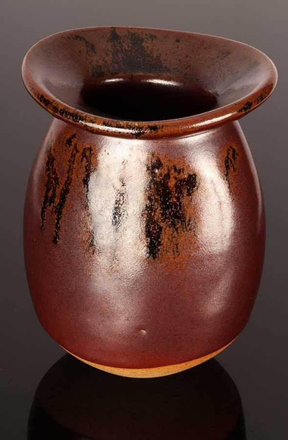 Lot 101 - John Leach (1939-2021), oval stoneware