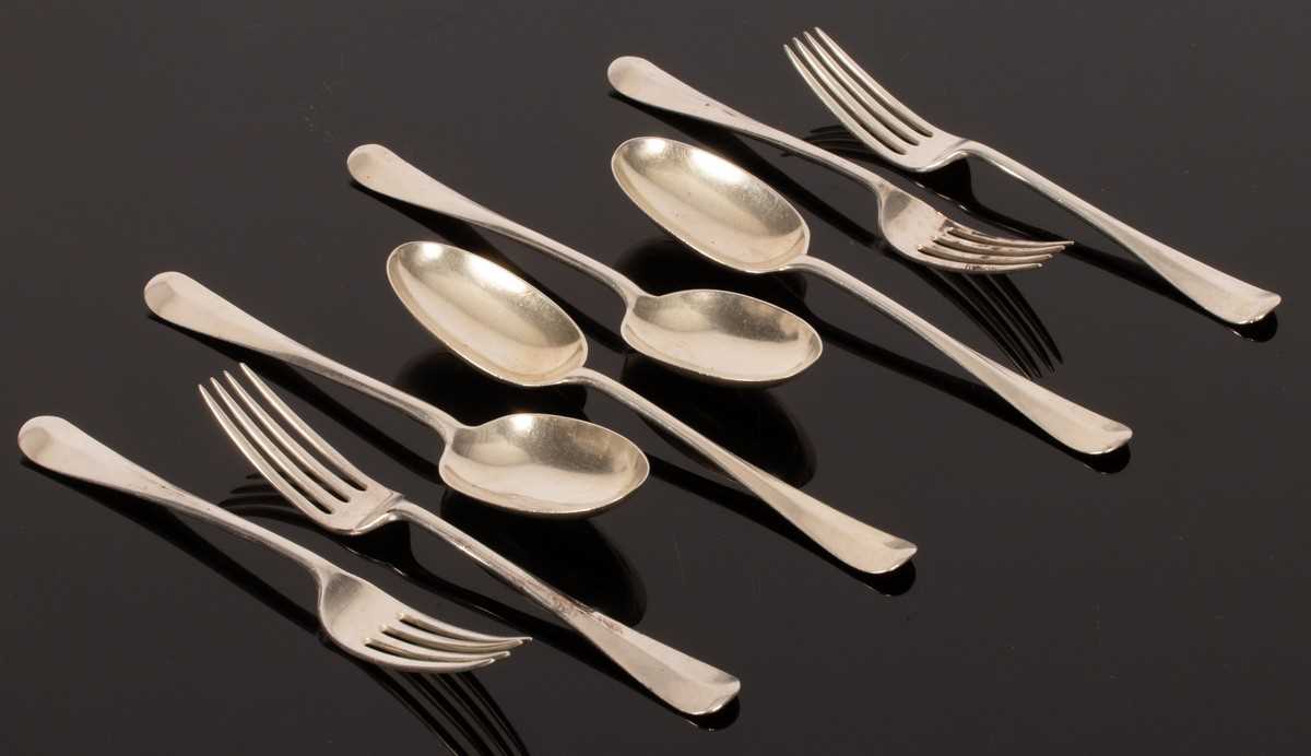 Lot 127 - Four Victorian Old English pattern silver