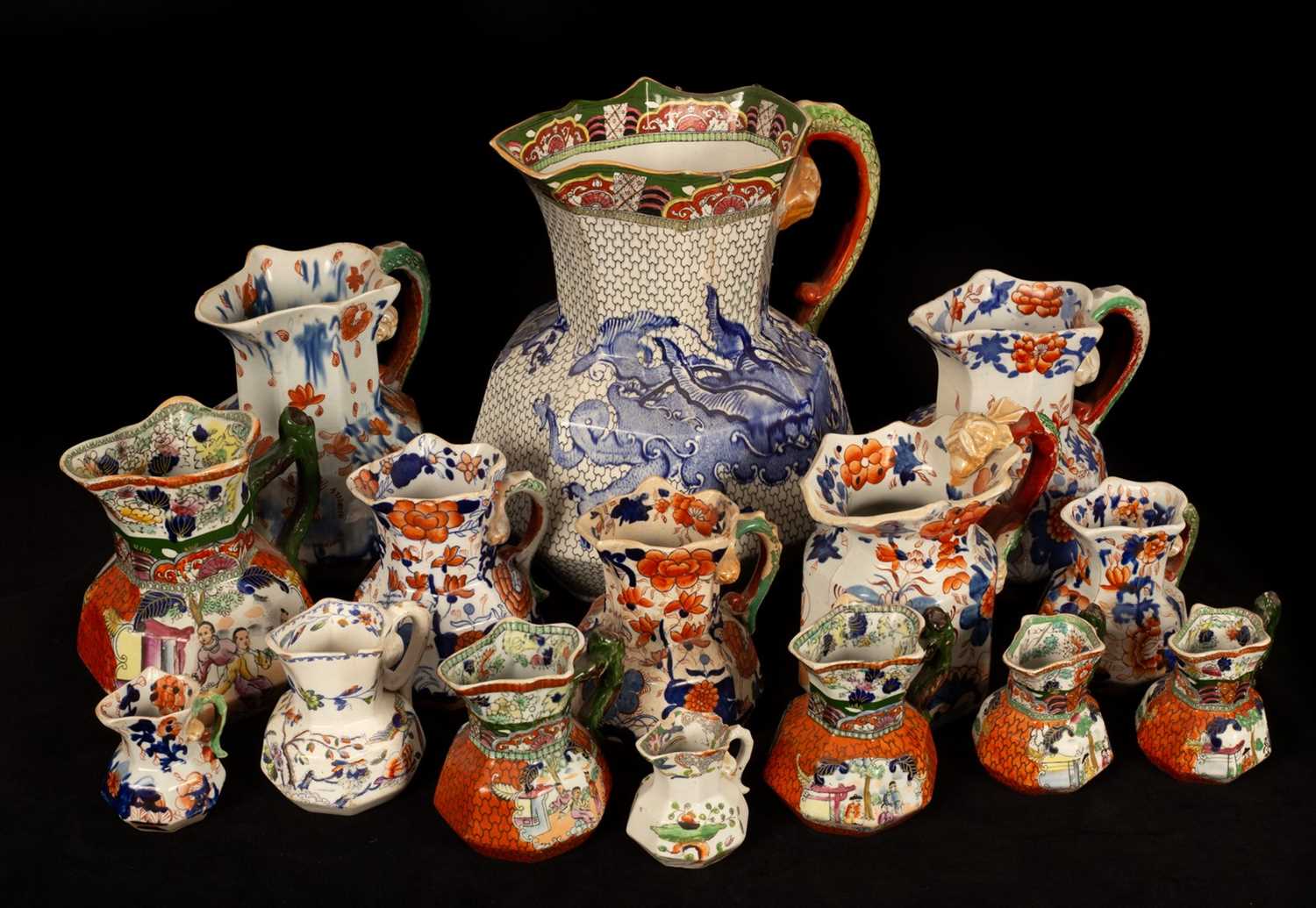 Lot 285 - A group of fifteen Masons ironstone