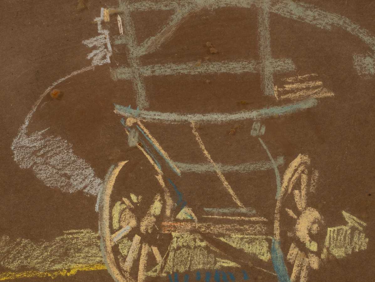 Lot 709 - Harry Bush (1883-1957)/The Hay Cart/chalk