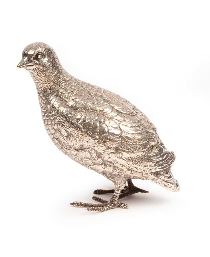 Lot 94 - A silver figure of a partridge, Edward