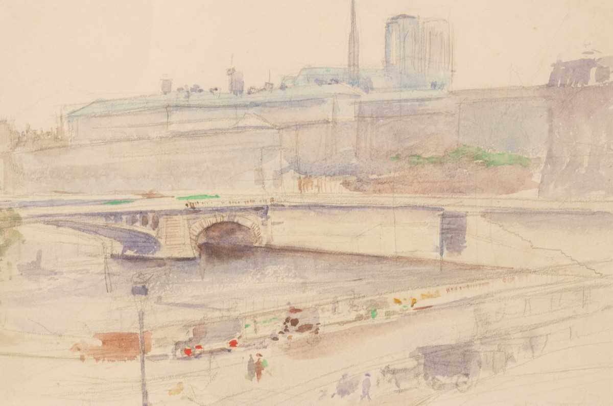 Lot 313 - William Walcot (1874-1943)/Notre Dame/across